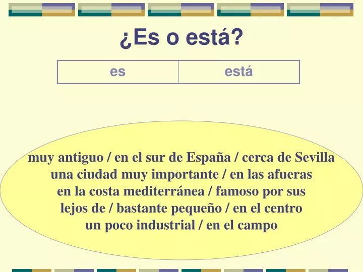 PPT - ¿Es o está? PowerPoint Presentation, free download - ID:658202