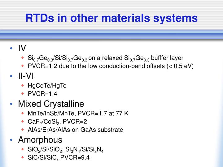 PPT - Resonant Tunneling Diodes (RTDs) PowerPoint Presentation - ID:658214