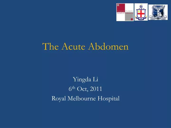 PPT - The Acute Abdomen PowerPoint Presentation, free download - ID:658412