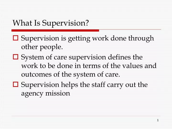 PPT What Is Supervision PowerPoint Presentation Free Download ID 