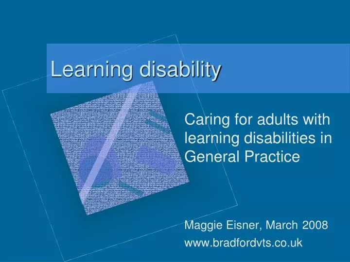 PPT - Learning disability PowerPoint Presentation, free download - ID ...