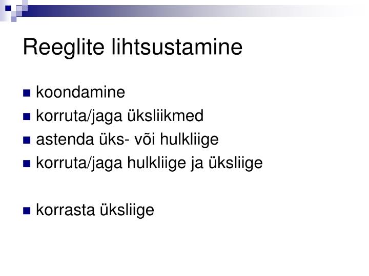 PPT - Üks- ja Hulkliikmed. Avaldiste teisendamine. PowerPoint ...