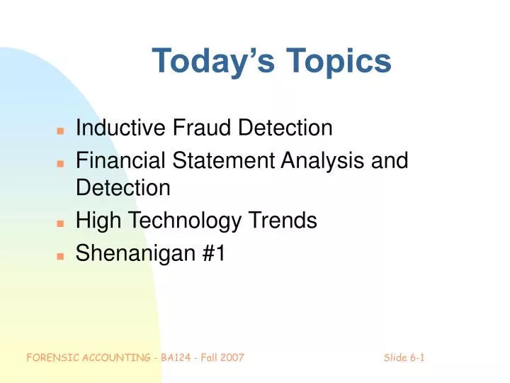 PPT - Today’s Topics PowerPoint Presentation, free download - ID:659709