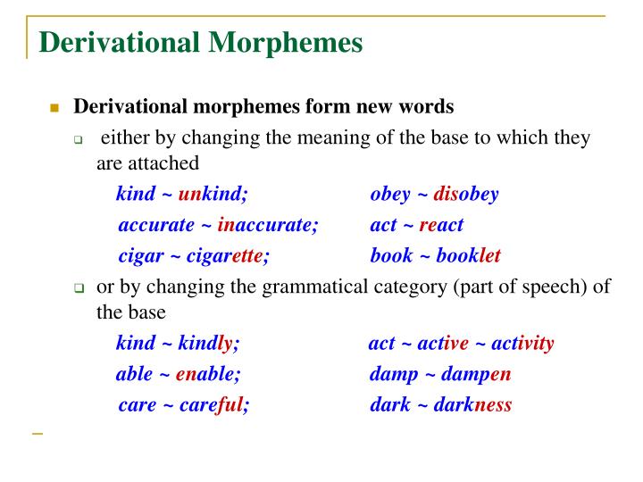 PPT - English Lexicology Morphological Structure of English Words ...