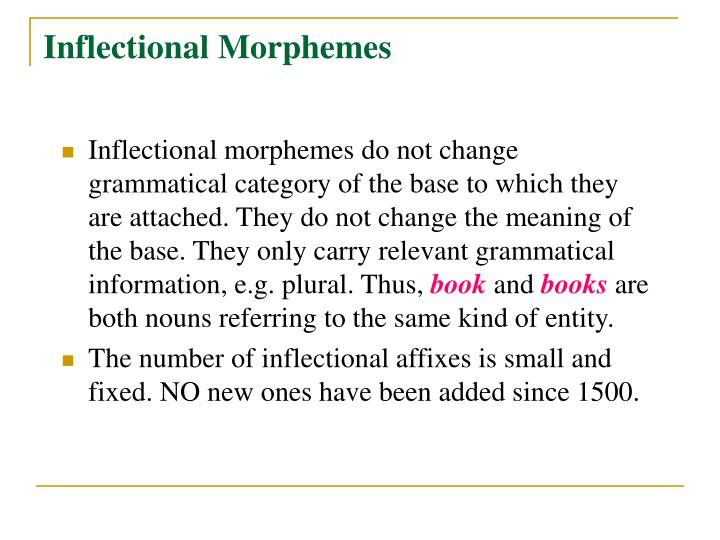 PPT - English Lexicology Morphological Structure of English Words ...