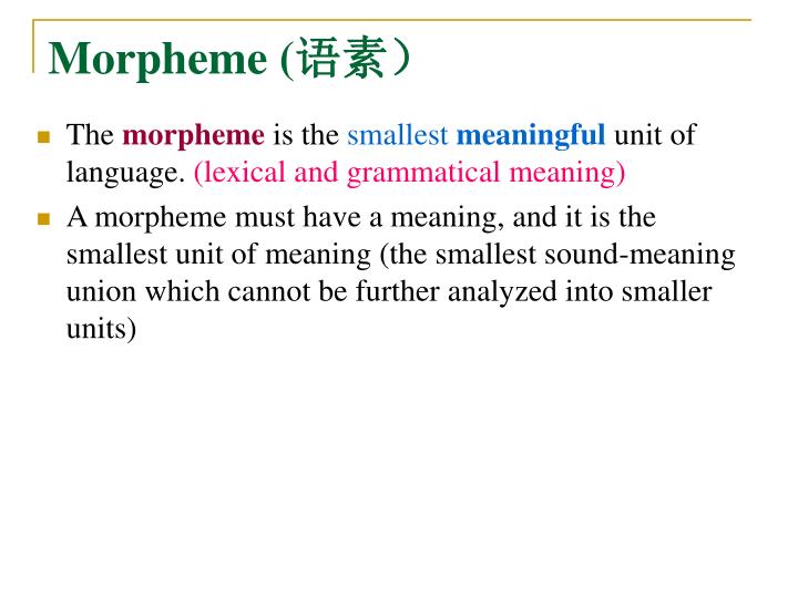 PPT - English Lexicology Morphological Structure of English Words ...