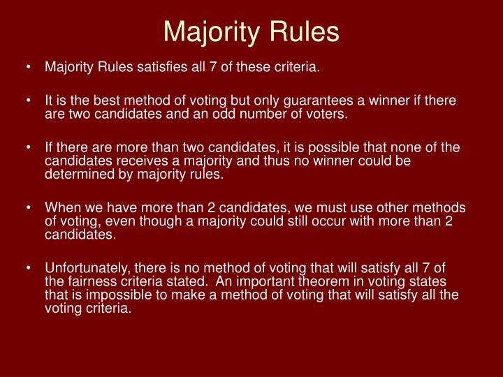 PPT - MGF 1107 Mathematics of Social Choice Part 1b – Fairness Criteria ...