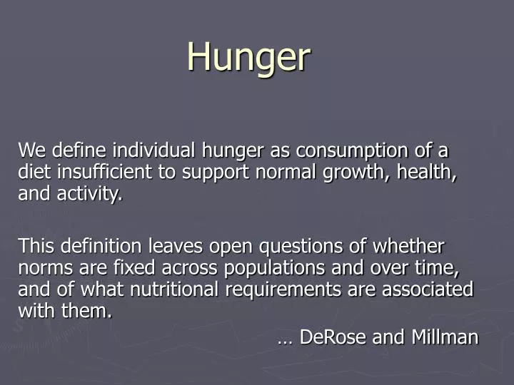 PPT - Hunger PowerPoint Presentation, free download - ID:660765
