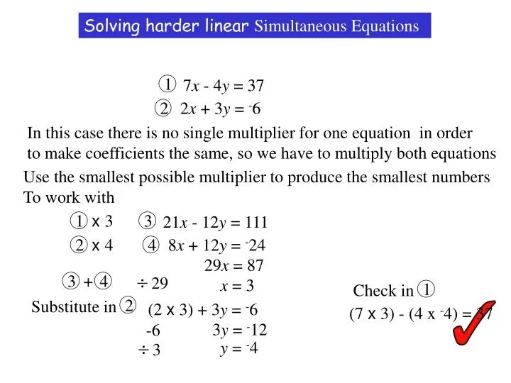 Solving Simultaneous Equations By Substitution Ppt - Tessshebaylo Solving Simultaneous Equations By Substitution Ppt - Tessshebaylo