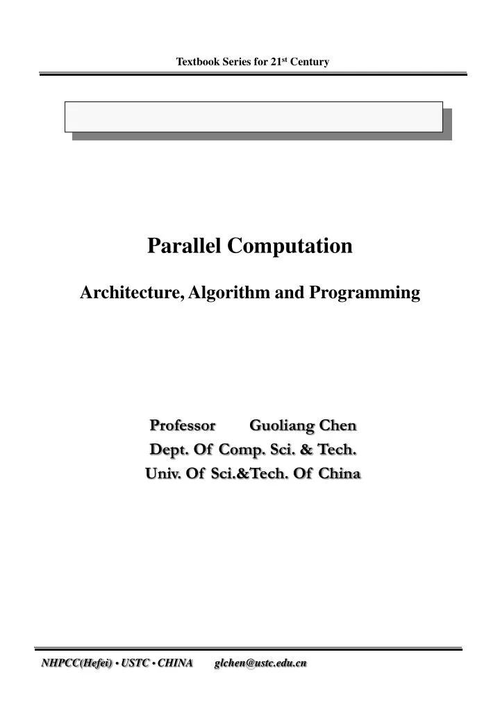 Ppt Parallel Computation Architecture Algorithm And Programming Powerpoint Presentation Id