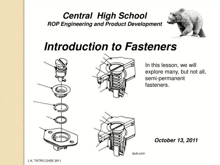 PPT - Introduction to Fasteners PowerPoint Presentation, free download ...