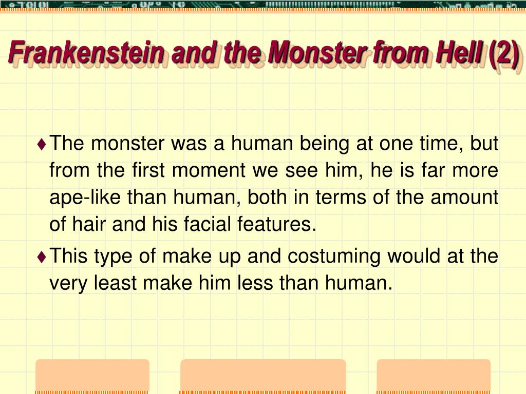 PPT - Case Study: The Evolution of Frankenstein Films Class, Race and ...