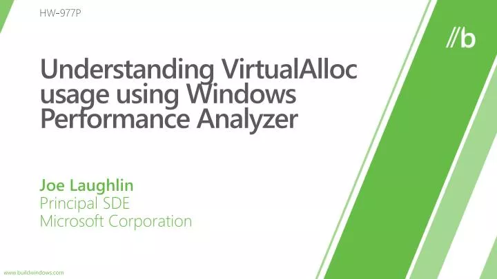PPT - Understanding VirtualAlloc usage using Windows Performance Analyzer PowerPoint ...