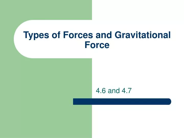 PPT - Types of Forces and Gravitational Force PowerPoint Presentation ...