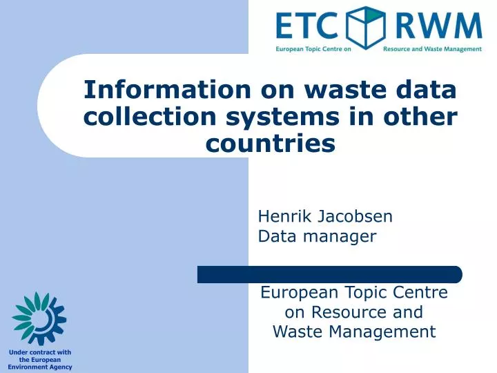 PPT - Information on waste data collection systems in other countries ...