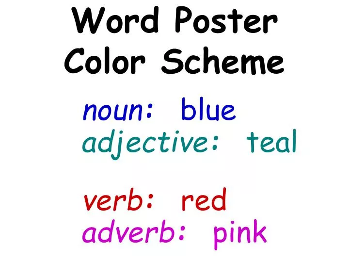 PPT - Word Poster Color Scheme PowerPoint Presentation, free download ...