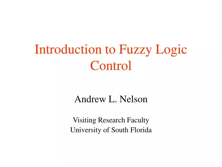 PPT - Introduction to Fuzzy Logic Control PowerPoint Presentation, free download - ID:666434