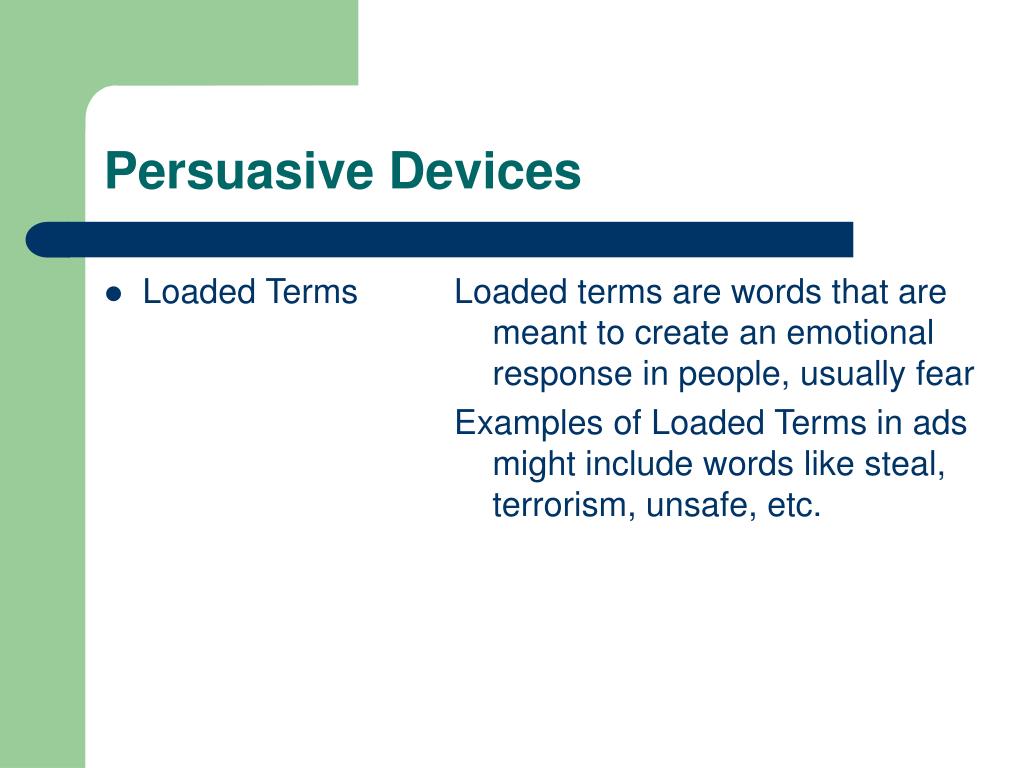 PPT Persuasive Devices aka Propaganda PowerPoint Presentation Free