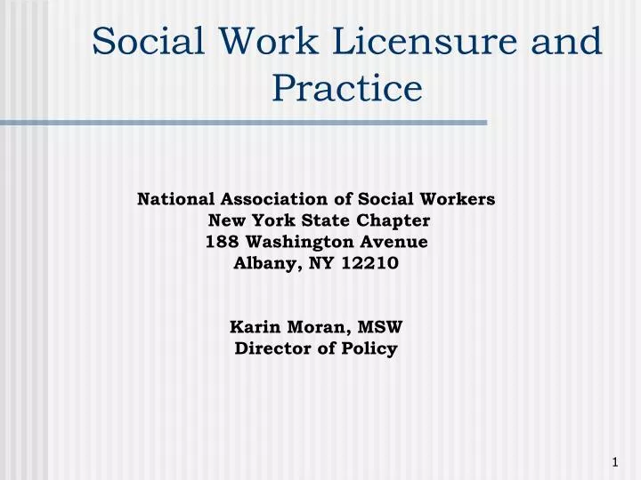 PPT - Social Work Licensure and Practice PowerPoint Presentation, free ...
