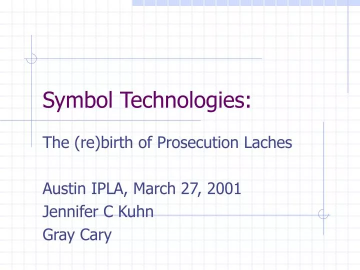 PPT - Symbol Technologies: PowerPoint Presentation, free download - ID ...