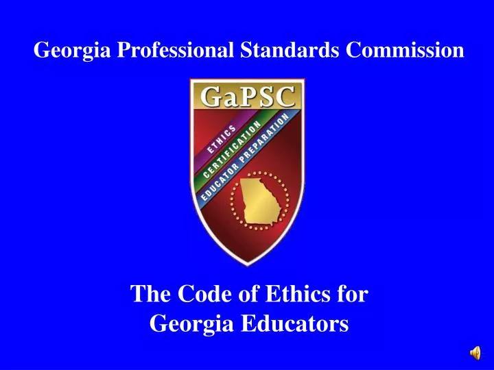 PPT - Georgia Professional Standards Commission PowerPoint Presentation ...