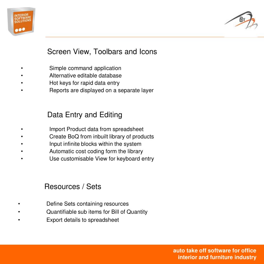 PPT - auto take off software for office interior and furniture industry ...