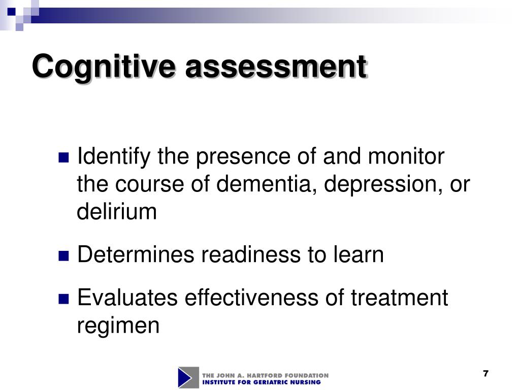 Ppt Cognitive Mental Status Assessment Of Older Adults Powerpoint