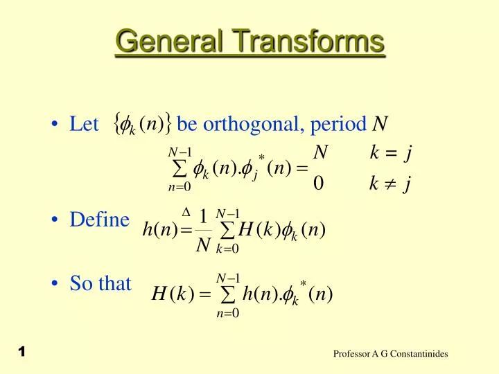 PPT - General Transforms PowerPoint Presentation, free download - ID:669562