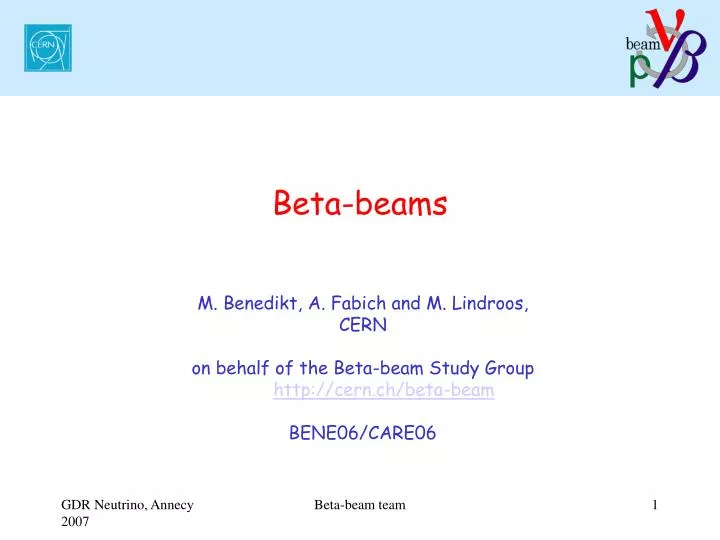 PPT - Beta-beams PowerPoint Presentation, free download - ID:669868