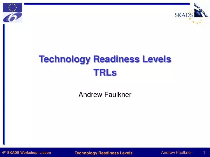 PPT - Technology Readiness Levels TRLs PowerPoint Presentation, free ...