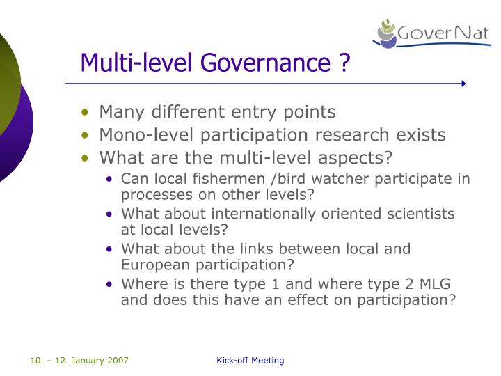 PPT - Participation in Multi-Level Governance PowerPoint Presentation ...