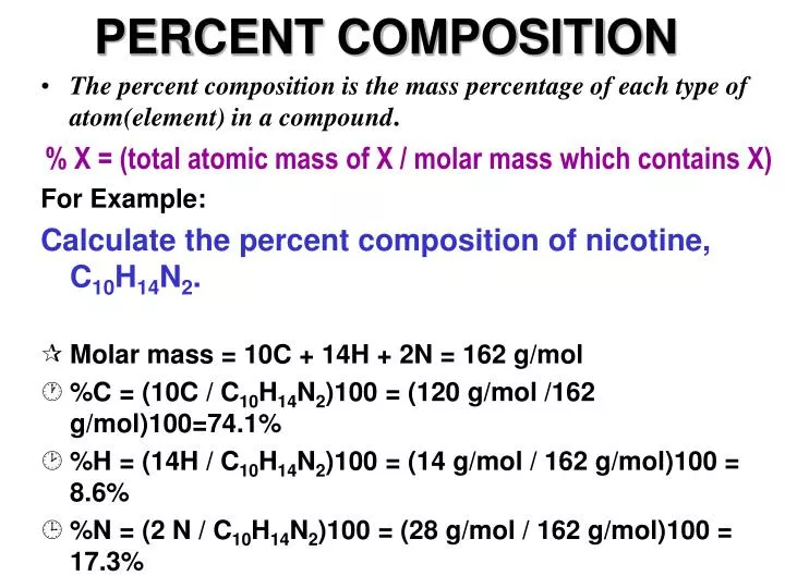 PPT PERCENT COMPOSITION PowerPoint Presentation Free Download ID PPT PERCENT COMPOSITION PowerPoint Presentation Free Download ID