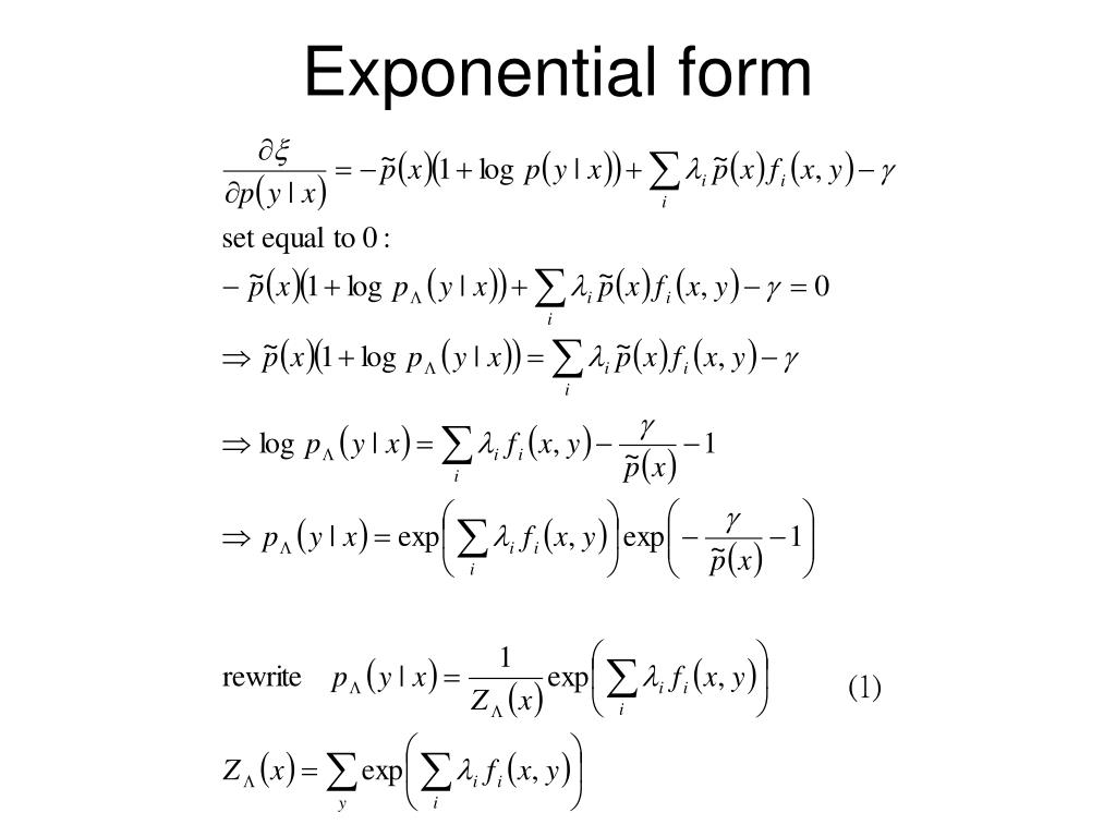 Ppt The Improved Iterative Scaling Algorithm A Gentle Introduction Powerpoint Presentation