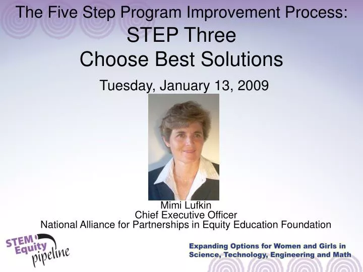 PPT - The Five Step Program Improvement Process: STEP Three Choose Best ...