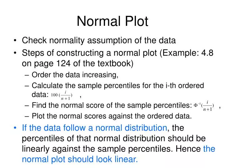 PPT - Normal Plot PowerPoint Presentation, free download - ID:672971