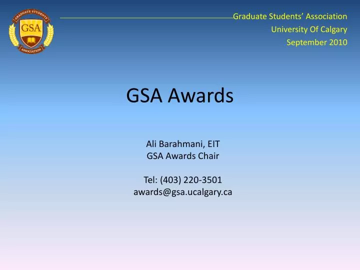PPT - GSA Awards PowerPoint Presentation, free download - ID:673053