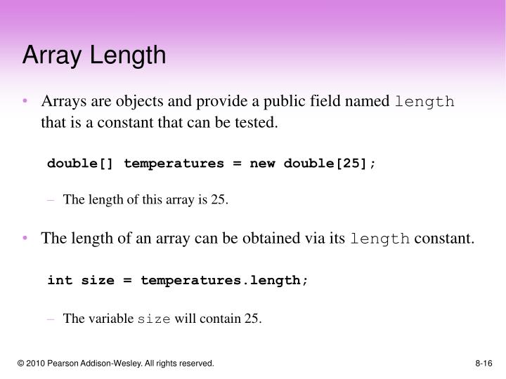 Ppt Chapter 8 Arrays And The Arraylist Class Powerpoint Presentation