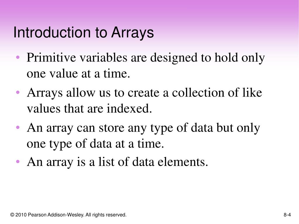 Ppt Chapter 8 Arrays And The Arraylist Class Powerpoint Presentation Id673715