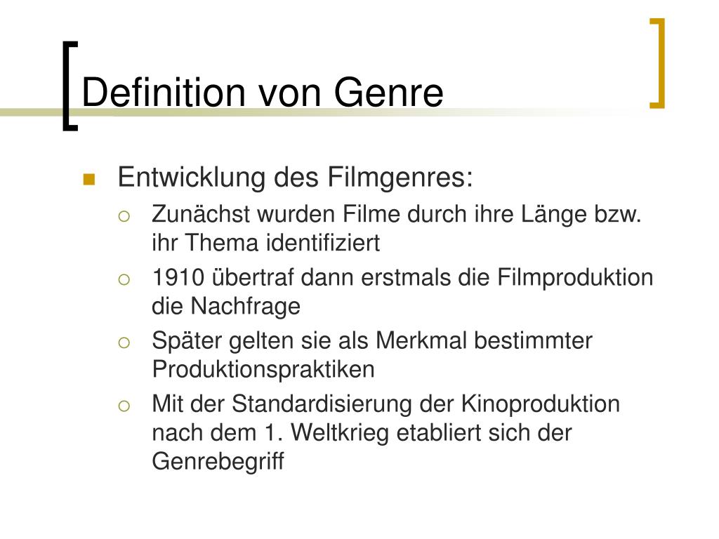 PPT - Genre-Konstruktionen und - Dekonstruktionen PowerPoint ...