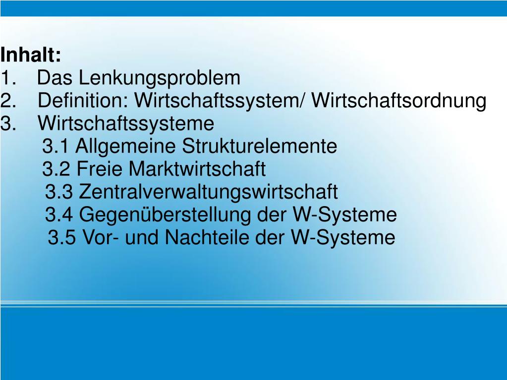 PPT - Wirtschaftssystem und Wirtschaftsordnung 25. Januar 2010 Referent ...