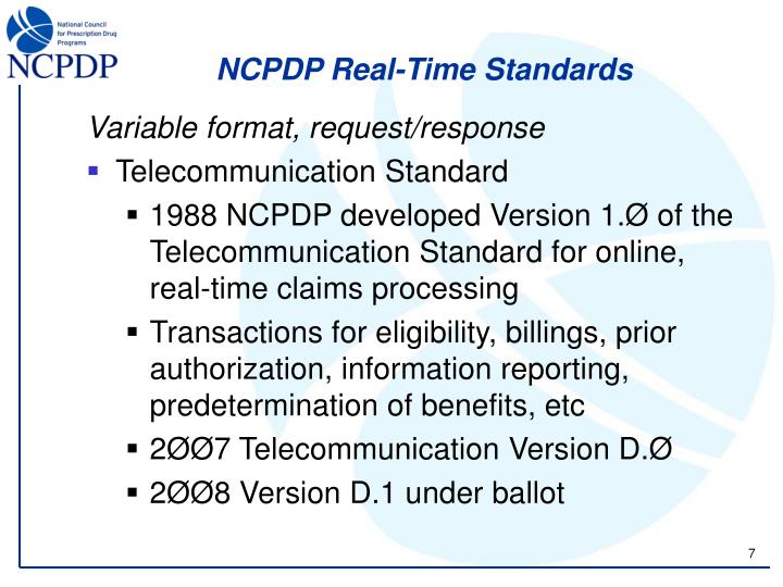 PPT - NCPDP Standards Overview PowerPoint Presentation - ID:676957
