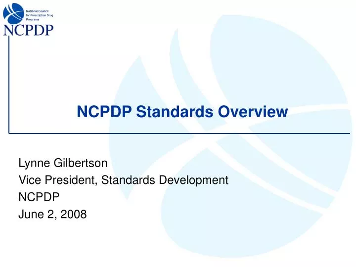 PPT - NCPDP Standards Overview PowerPoint Presentation, free download ...