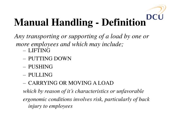 PPT - Manual Handling Training PowerPoint Presentation - ID:677069