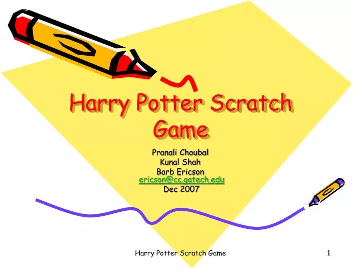 PPT - Harry Potter Scratch Game PowerPoint Presentation, free download ...