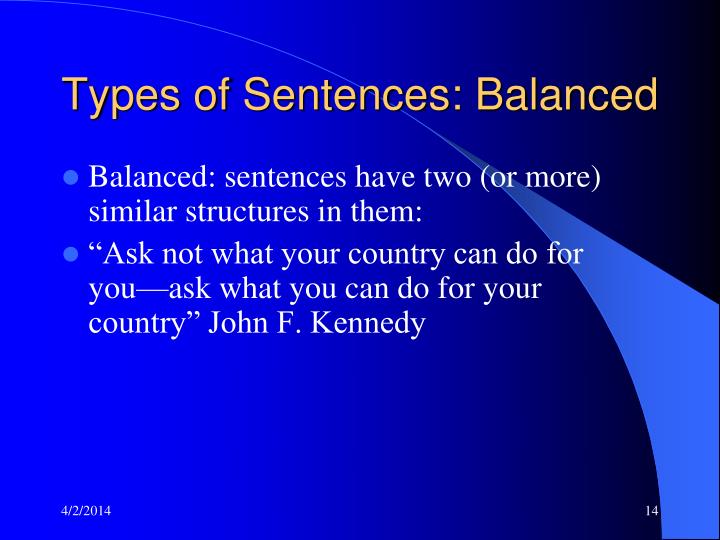 PPT - Sentence Styles PowerPoint Presentation - ID:678416
