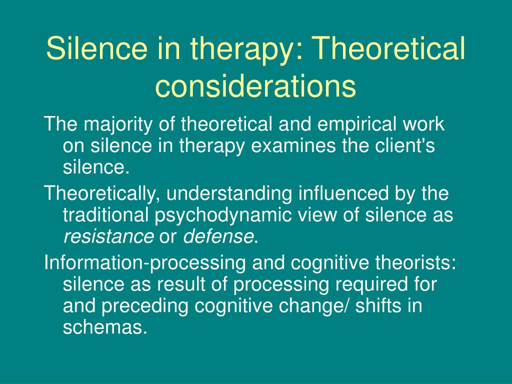 PPT - Voices and silences in therapy: Examining the unsaid in family ...