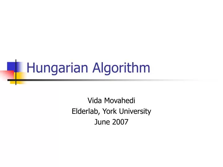Ppt Hungarian Algorithm Powerpoint Presentation Free Download Id
