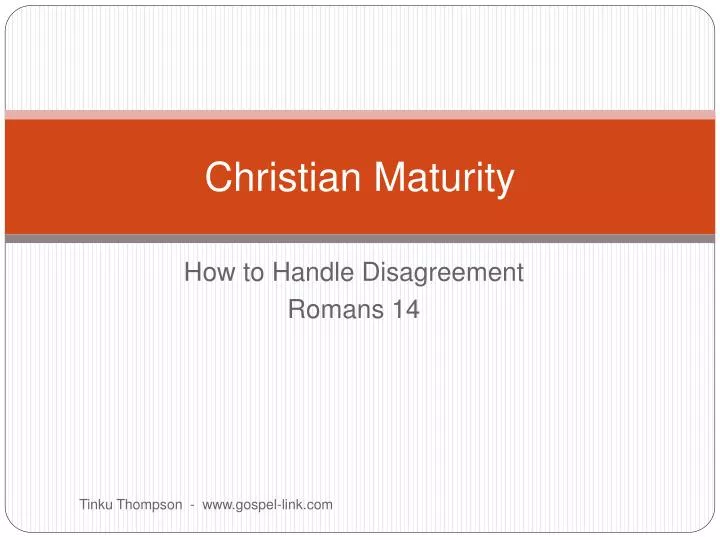 PPT - Christian Maturity PowerPoint Presentation, free download - ID:679136
