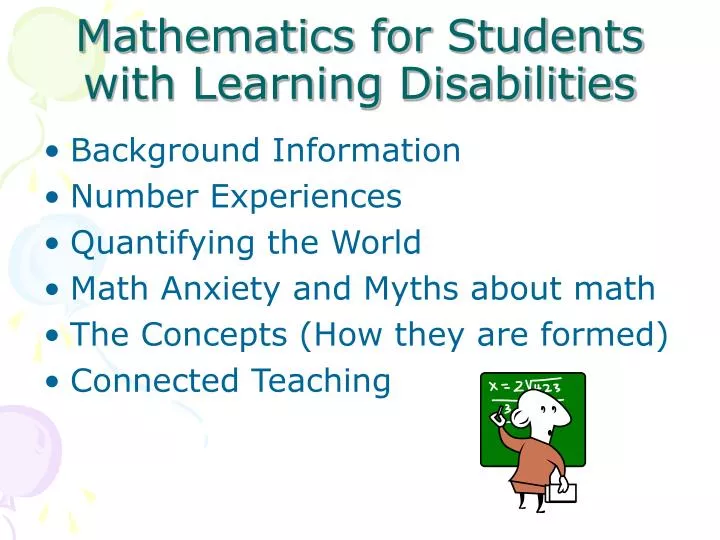 PPT - Mathematics for Students with Learning Disabilities PowerPoint ...