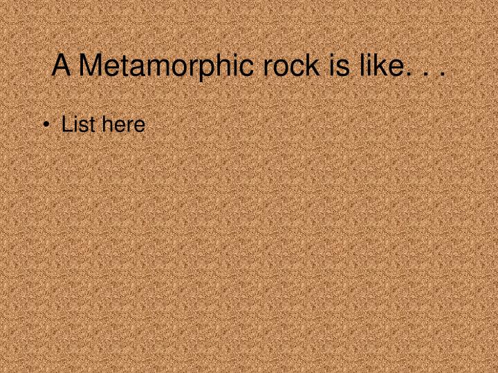 PPT - Rock Similes & Metaphors PowerPoint Presentation - ID:680305